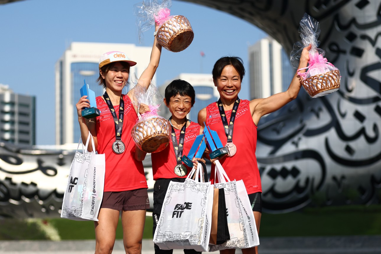 Dubai Holding SkyRun 2022 Women's podium. ©Dubai Holding Skyrun ...